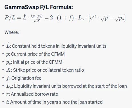 The GammaSwap Contract: P/L, Strike Price, Time to Expiration, Delta, and Fees | GammaSwap